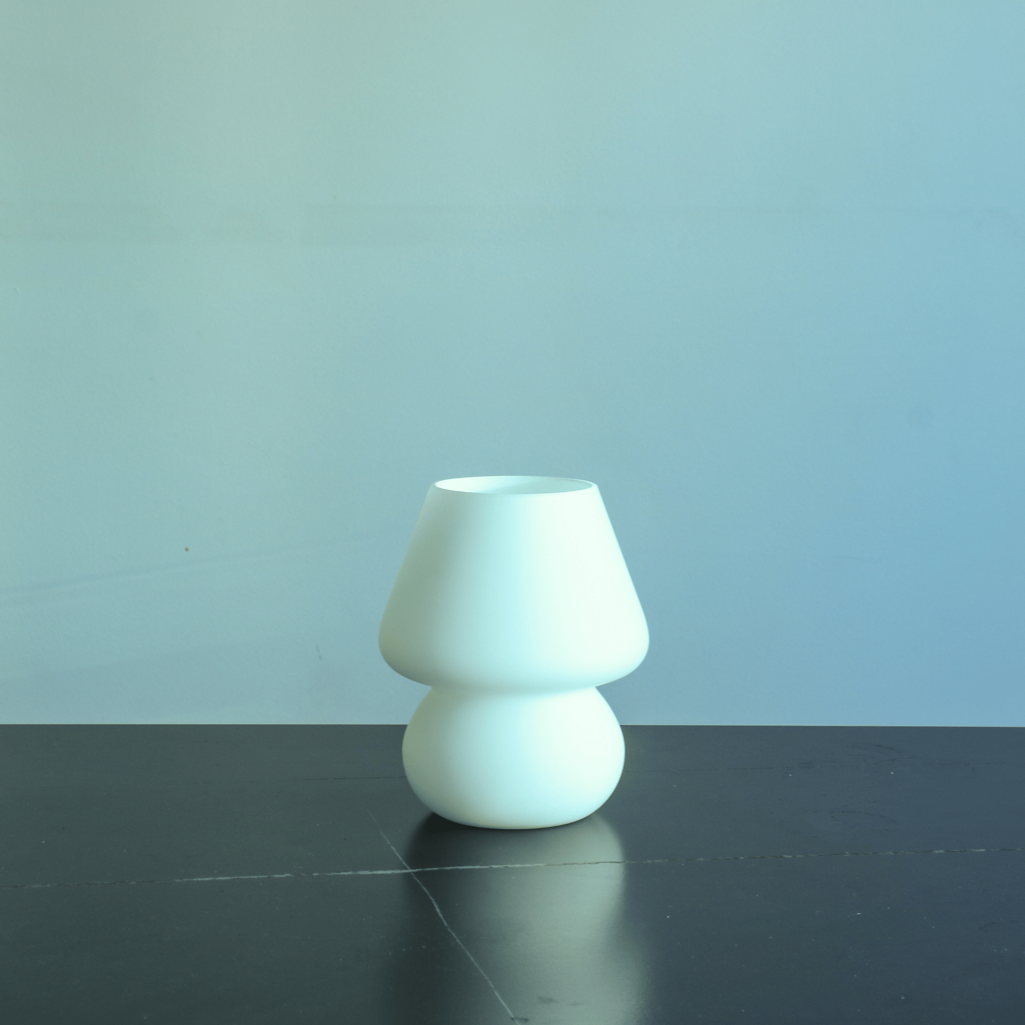 White Glass Mushroom Decorative Table Lamp | Lumin Lighting