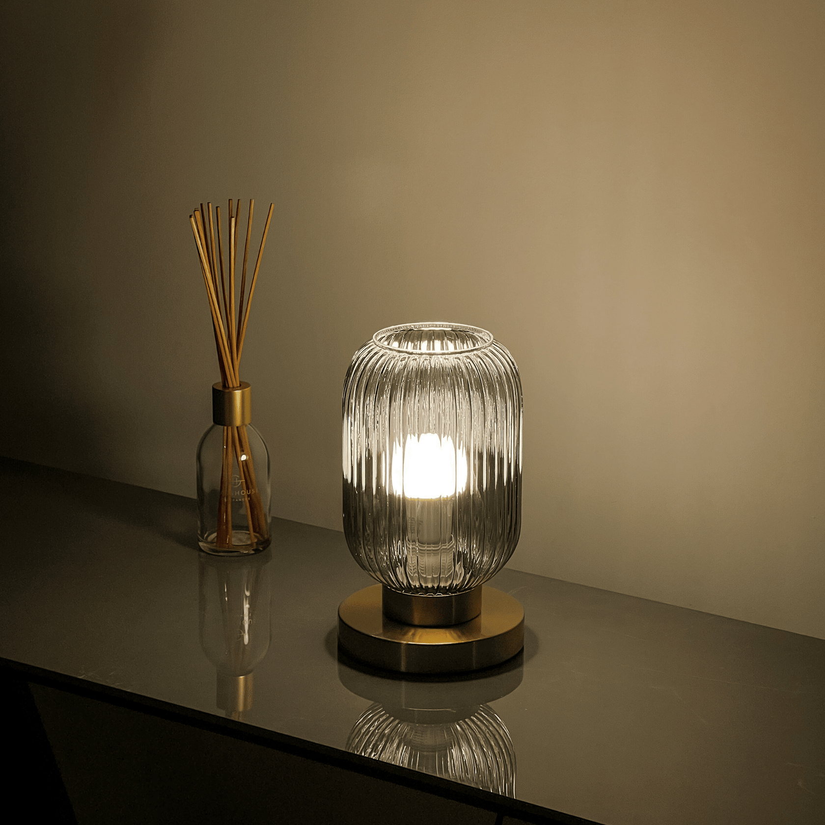 Athena Elegant Glass Decorative Table Lamp | Lumin Lighting