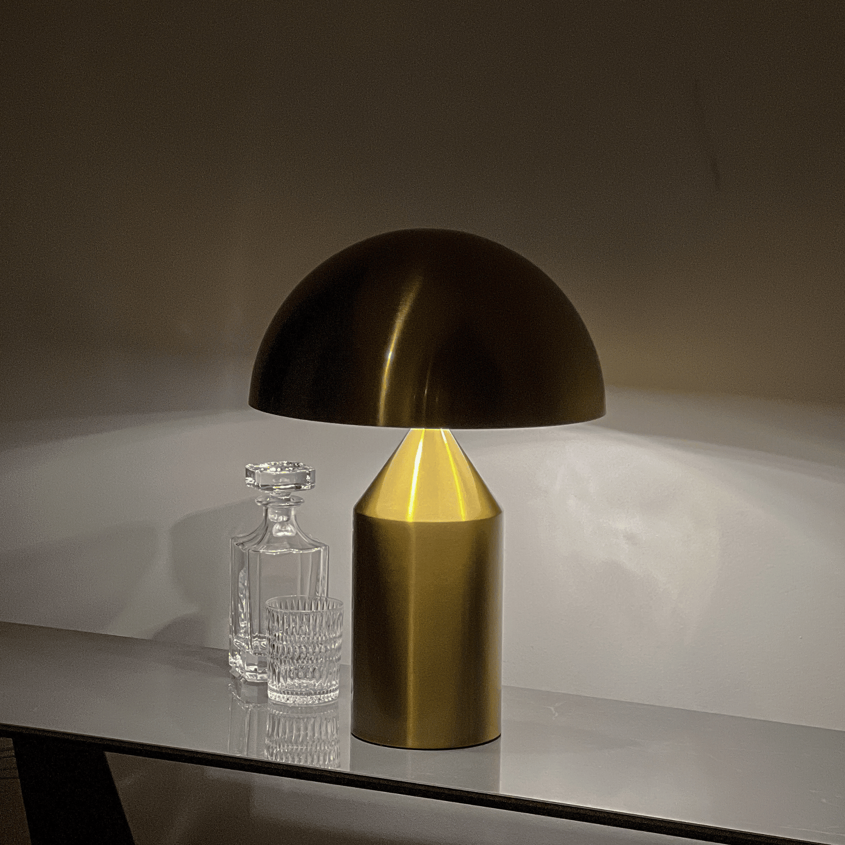 Gold Dome Mushroom Decorative Table Lamp | Lumin Lighting