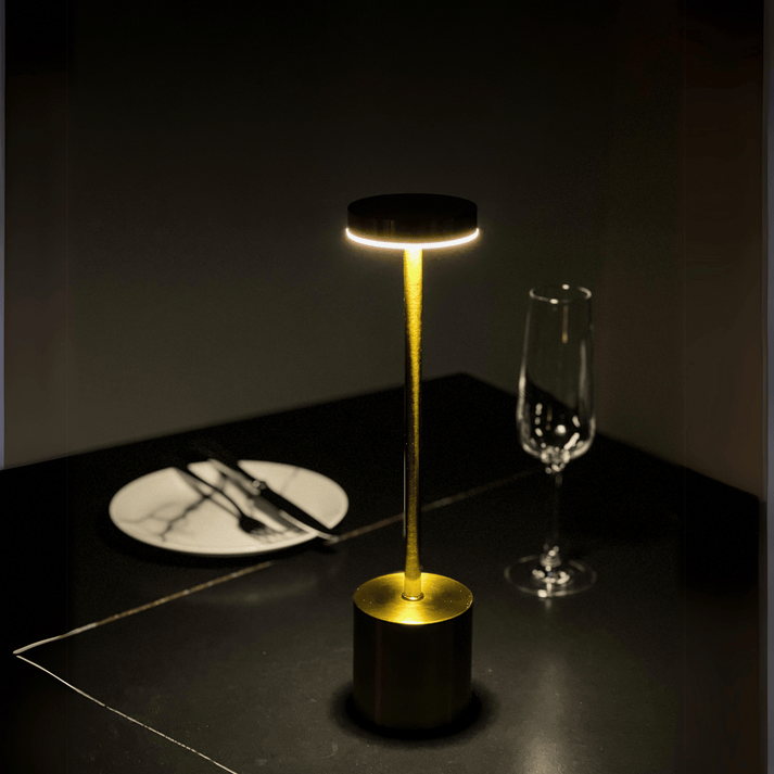 Tall Gold Cordless Restaurant Table Lamp | Lumin Lighting