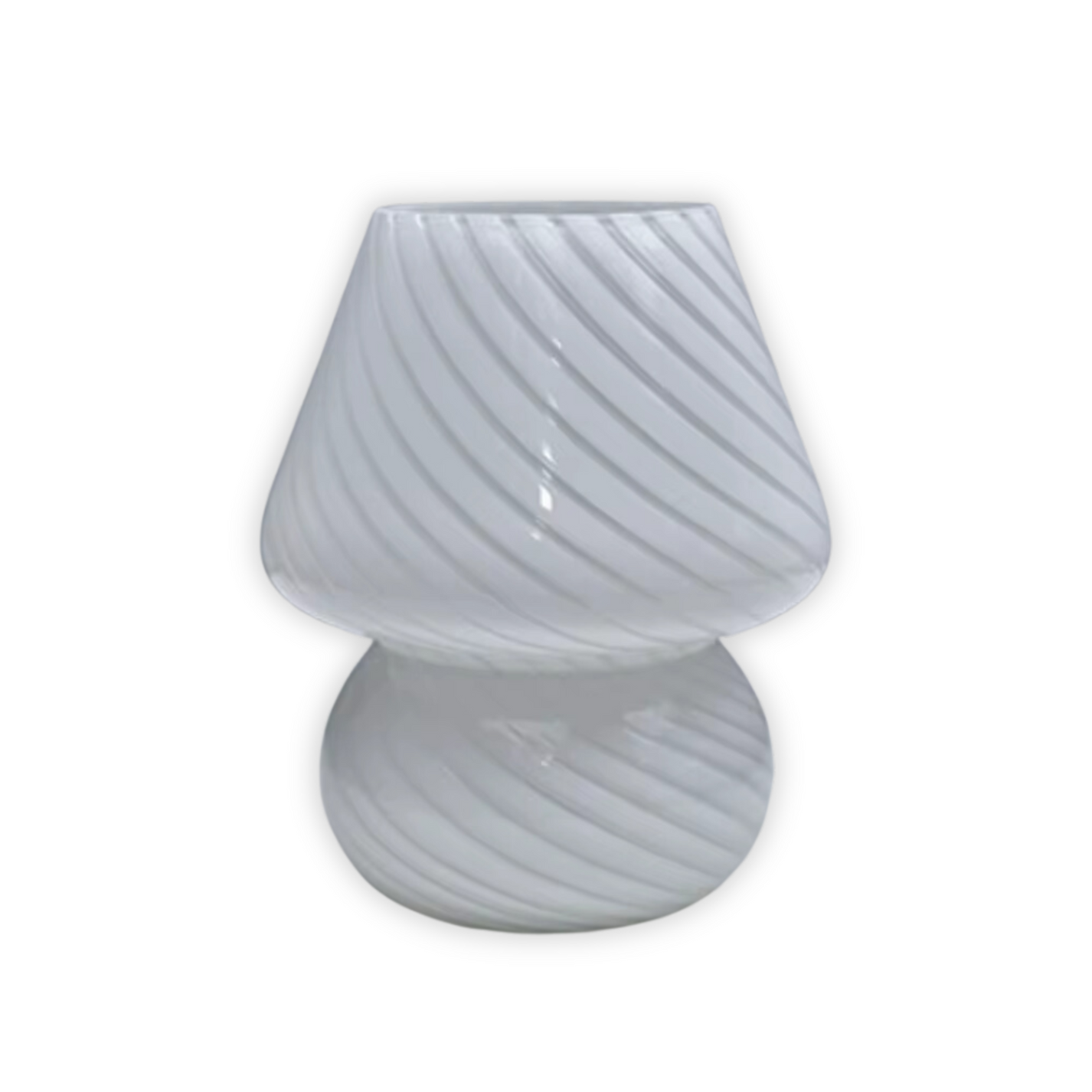 White Glass Mushroom Decorative Table Lamp | Lumin Lighting